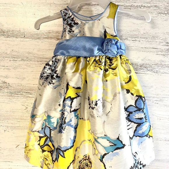 Cherokee | Dresses | Cherokee Dress 3t Yellow Blue Little Girl | Poshmark
